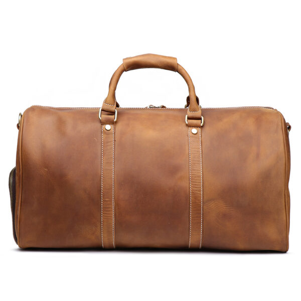 Men’s Premium Leather Travel Tote Bag – Timeless Carryall for Work ...